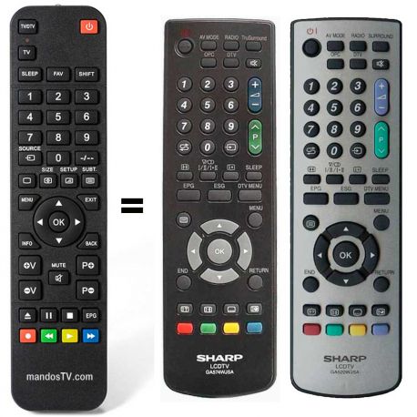 Mando Sharp GA574WJSA LCDTV 010240 GA520WJSA y GA591WJSA.